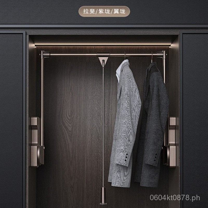 Damping Buffer Pull-down Clothes Rack Push-pull Wardrobe Closet ...