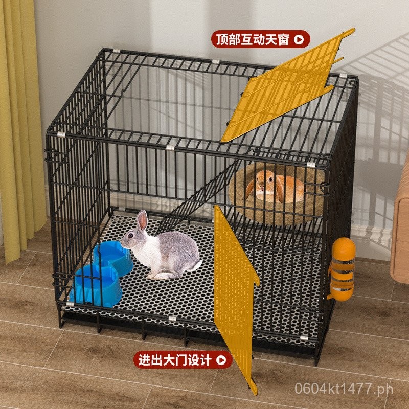 Rabbit Cage for Home Indoor Rabbit Keeping, Large Double-Layer Rabbit ...