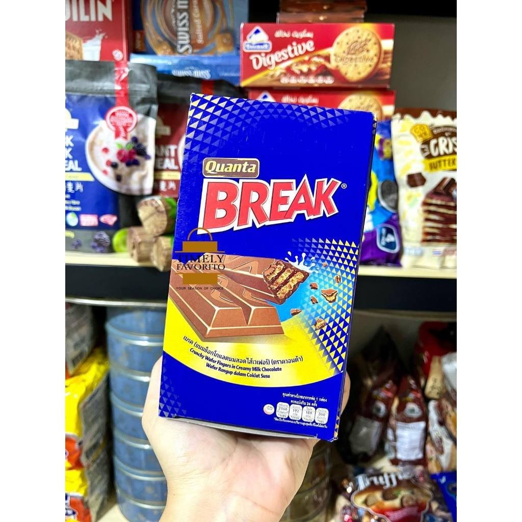 Tiffany Quanta Break 3 Fingers Chocolate Wafer 24pcs x 18.5g | Shopee ...
