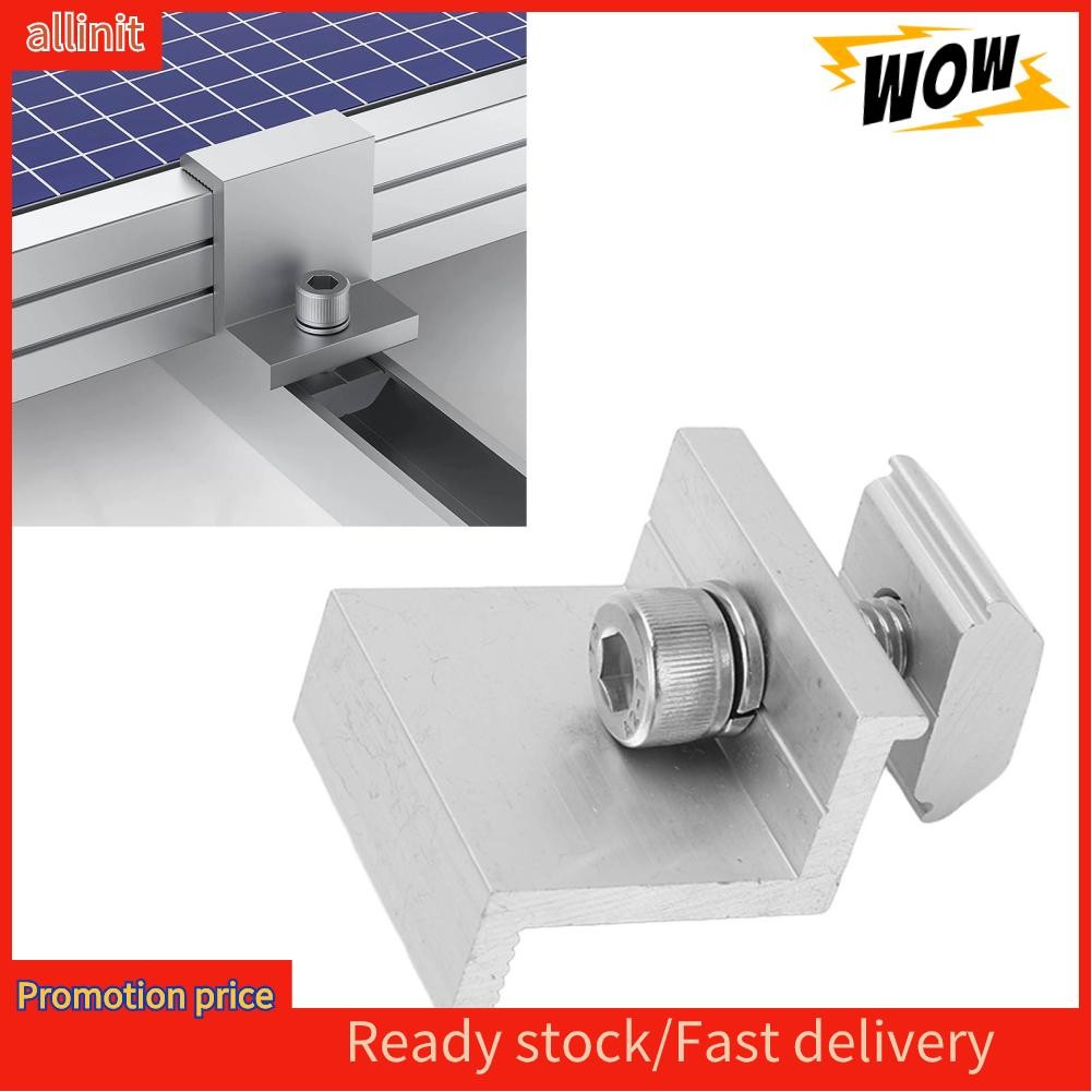 allinit-ph 10PCS Solar End Clamp Panel Mounting Z Brackets Aluminum ...