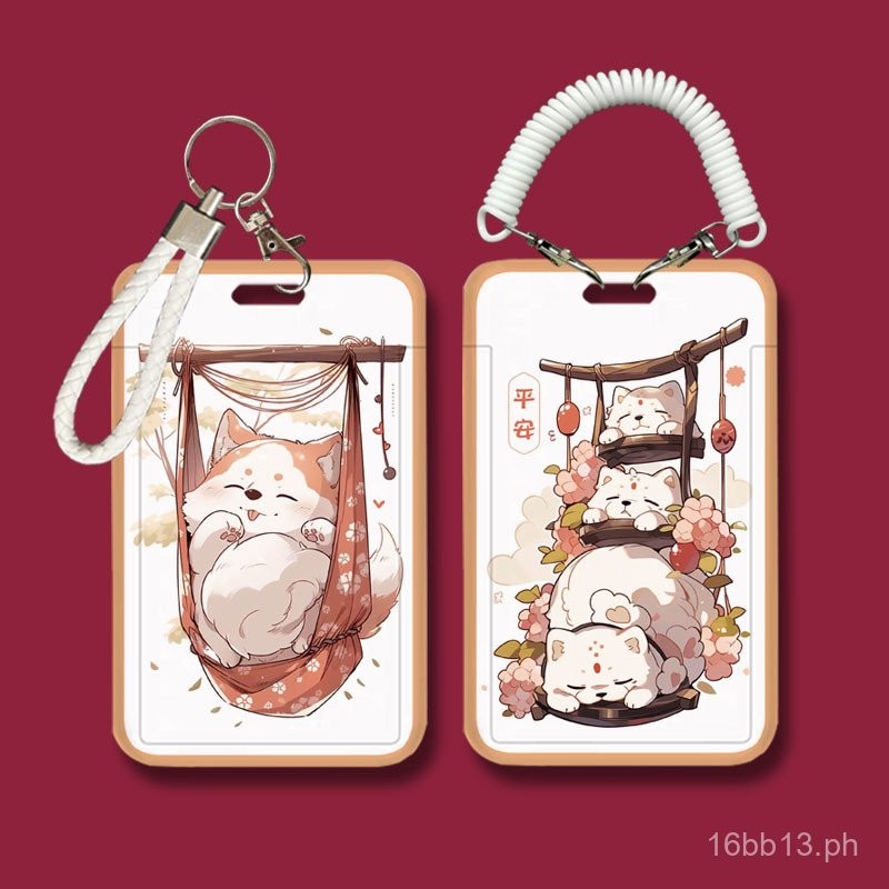 Cute Cartoon Student Bus Card Meal Card ID Badge Holder with Lanyard ...