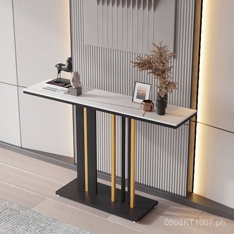 Entry-Level Rock Slab Entrance Console Table Hallway Source Wall ...