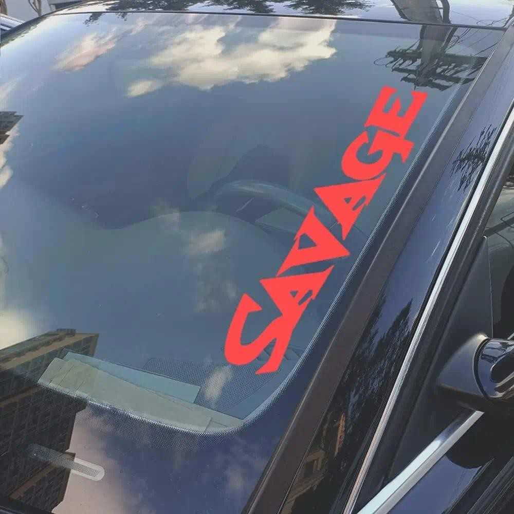 Car Styling Text Savage JDM Side Windshield Decal Turbo Boost Hated ...