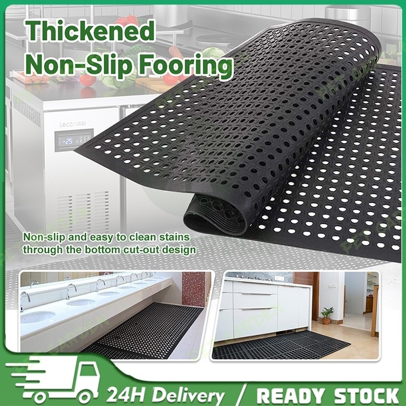 Heavy Duty Rubber Floor Mat Anti-Slip Kitchen Anti Grease Restaurant ...