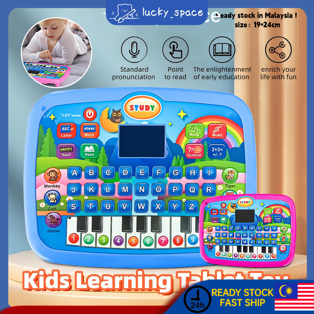 Kids Learning Tablet Toy Educational Toys LED Screen Piano Sound Music ...
