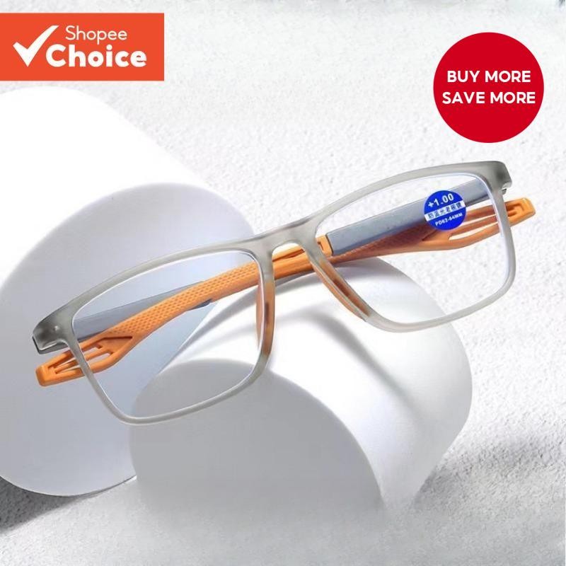 2025 TR90 Sports Reading Glasses For Men Anti Blue Light Spring Hinge Presbyopia +1 00 To +4 00 ...
