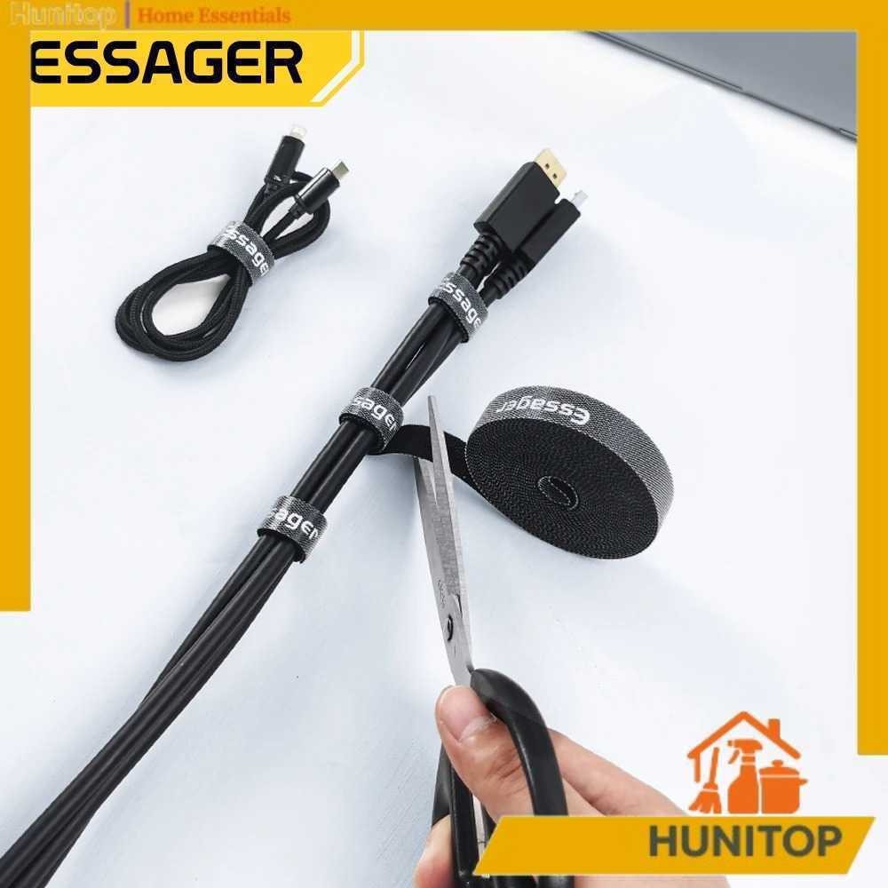ESSAGER Cable Tie Velcro Strap Organizer Wire Winder Tearable 1M - EXD ...