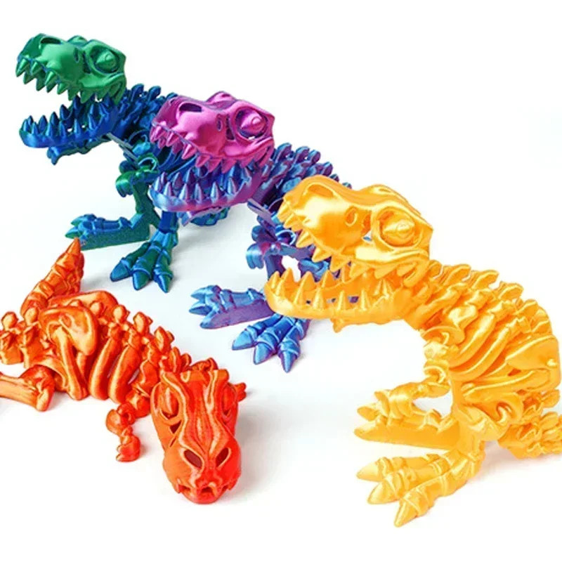 Mesmerizing 3D Printed Spinning T-Rex Skeleton Set - Ultimate Dinosaur ...