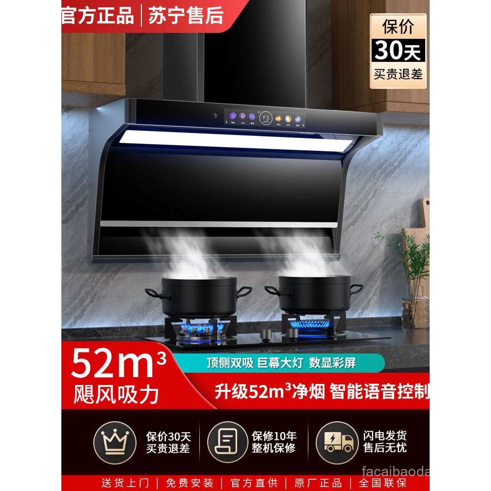Cherry Blossom Range Hood Household Kitchen Large Suction Top Double ...