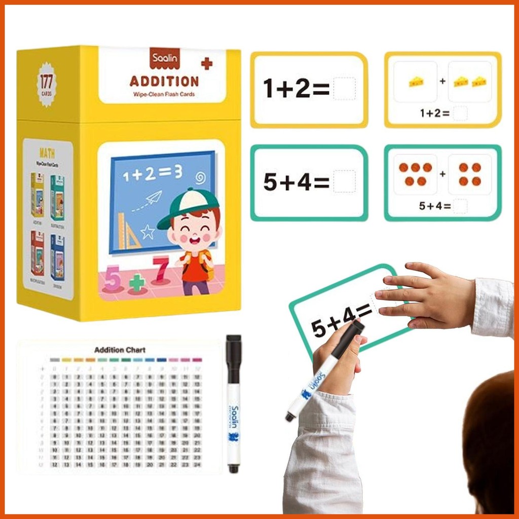 Math Flash Cards for Kids Multiplication Learning Cards Mathematical ...