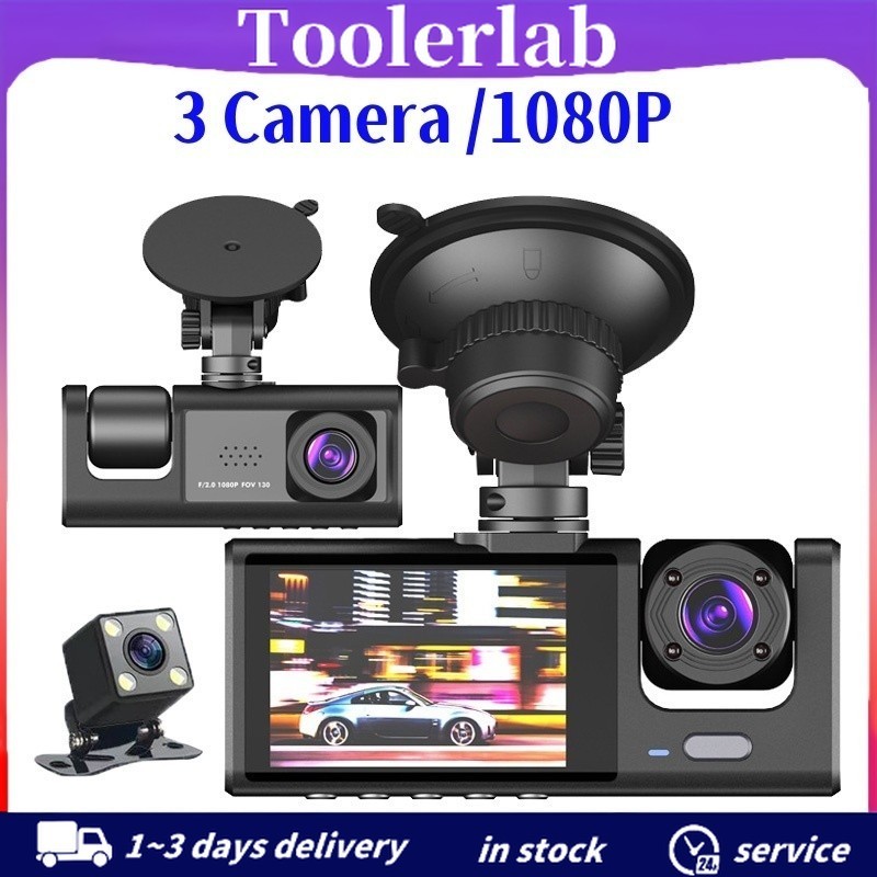 Dashcam for Car Front And Back With Night Vision 3 Camera 1080P HD ...