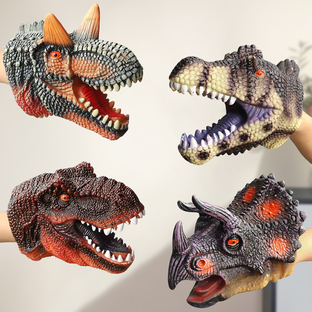 Carnotaurus Tyrannosaurus Interactive Dinosaur Hand Puppet Toys Fun ...