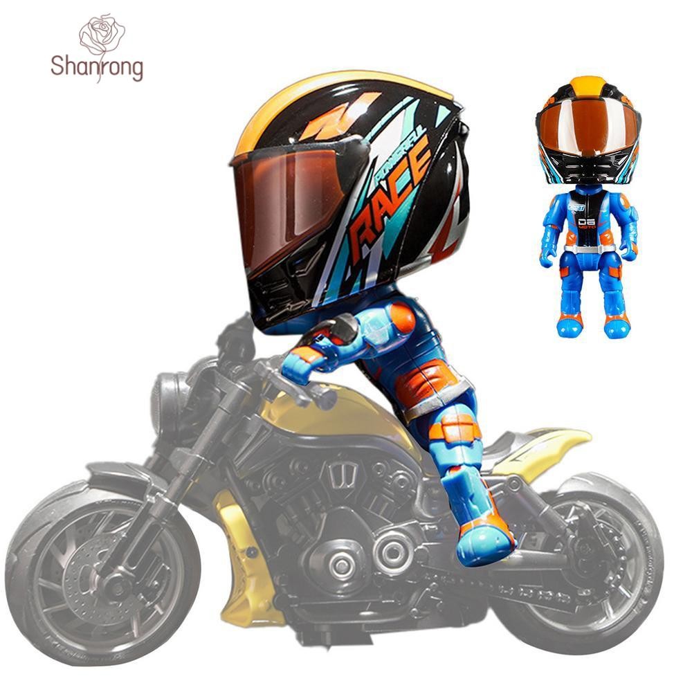 SHANRONG Simulated Motorcycle Rider Doll, Deformation Helmet Action ...