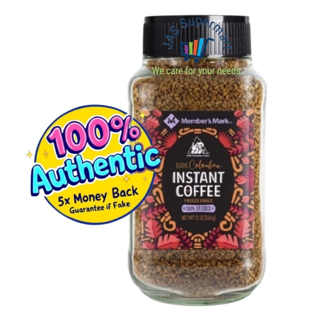 BEST BEFORE 06SEPT25 Members Mark 100% Columbian Instant Coffee 340g ...