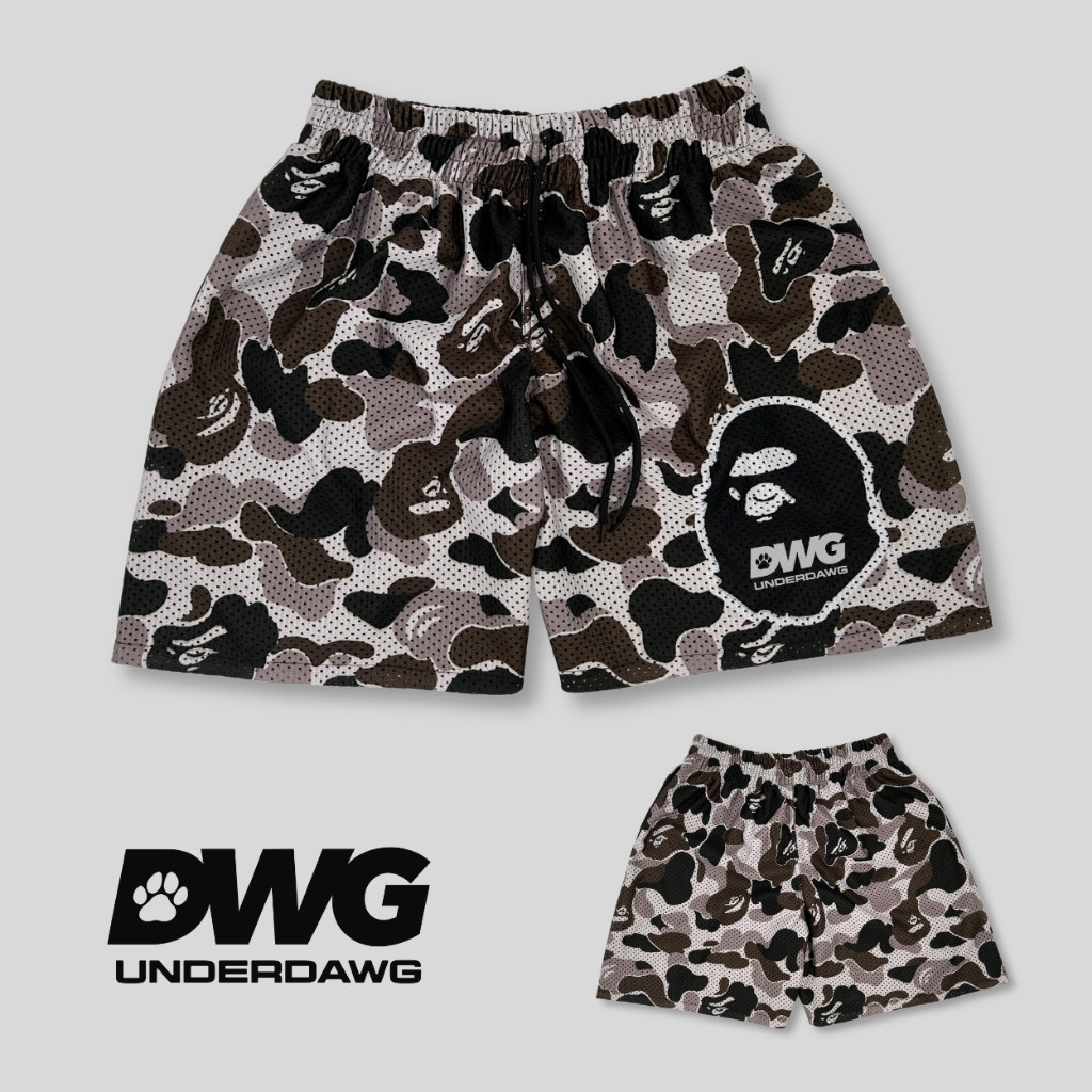 BAPE DIOR STUSSY Above The Knee Mesh Sublimated Shorts Unisex | Shopee ...