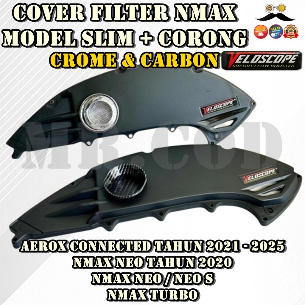 VELOSCOPE FILTER COVER NMAX NEO NEW TURBO AEROX CONNECTED LID AIR ...