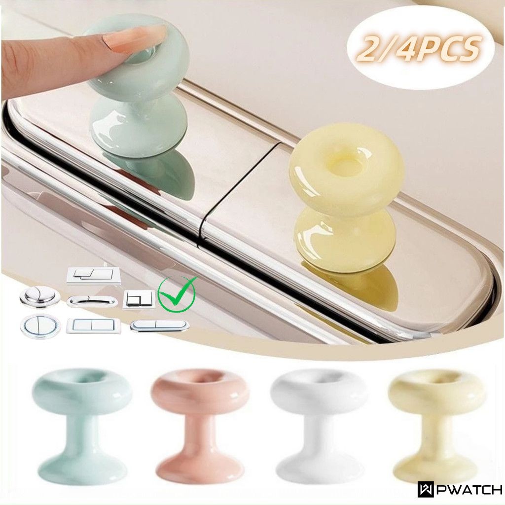 2/4pcs Toilet Flush Button Long Nail Protector Bathroom Universal Water ...