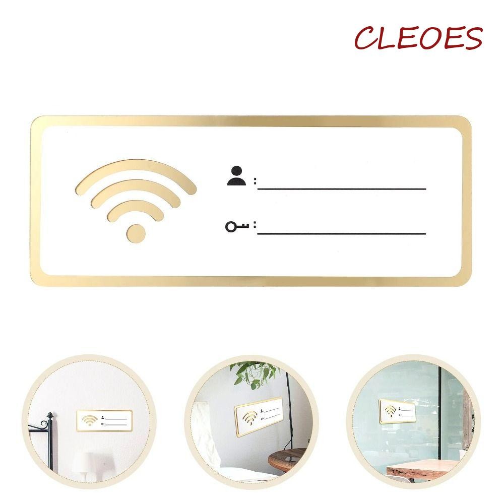 CLEOES WIFI Signs Plaques, Rewritable Acrylic WIFI Password Board ...