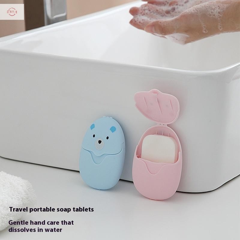 Sun 50Pcs Cute Travel Portable Soap Paper Outdoor Disposable Soap ...