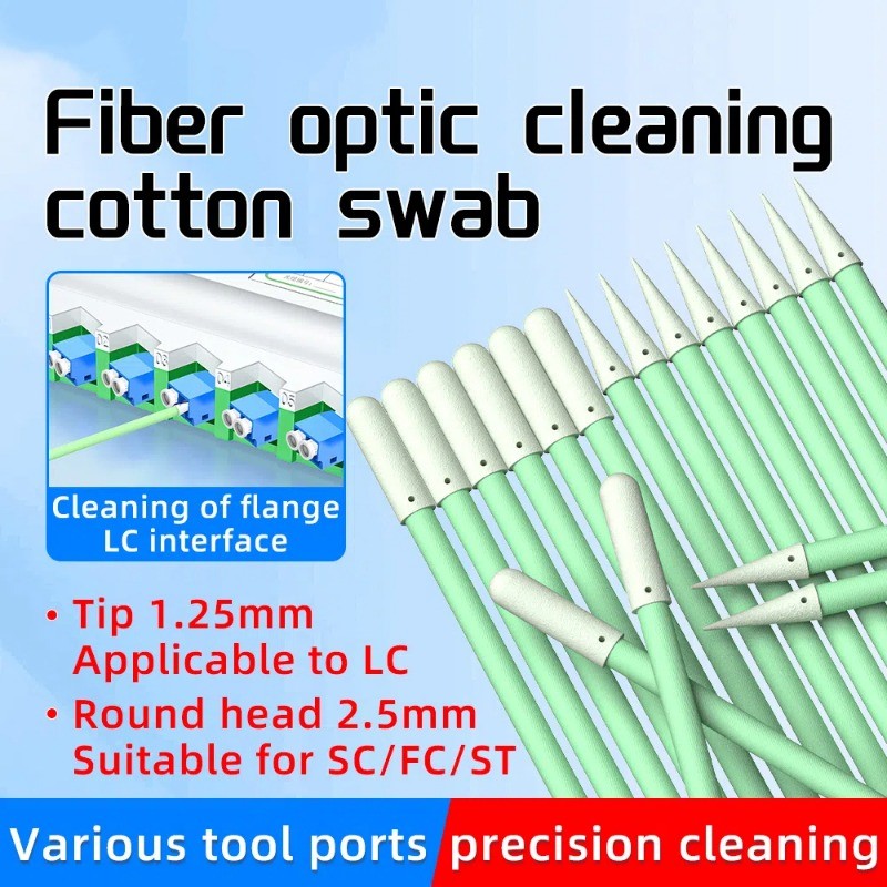 Fiber Optic Cleaning Sticks Fiber Optic Swabs For 1.25mm/2.5mm LC/SC/FC ...