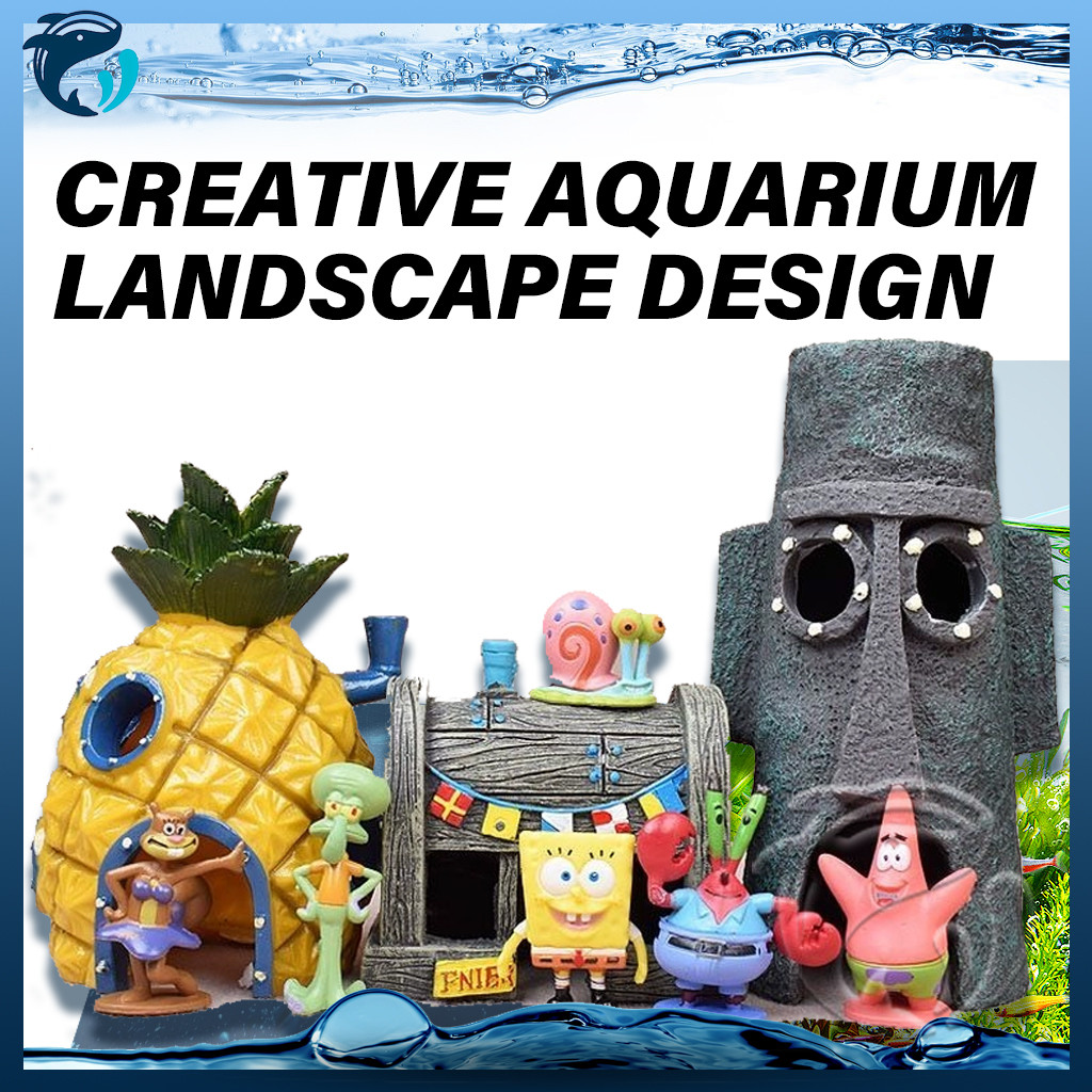 Fish Tank Aquarium Accessories Pineapple House Octopus Island Mini ...