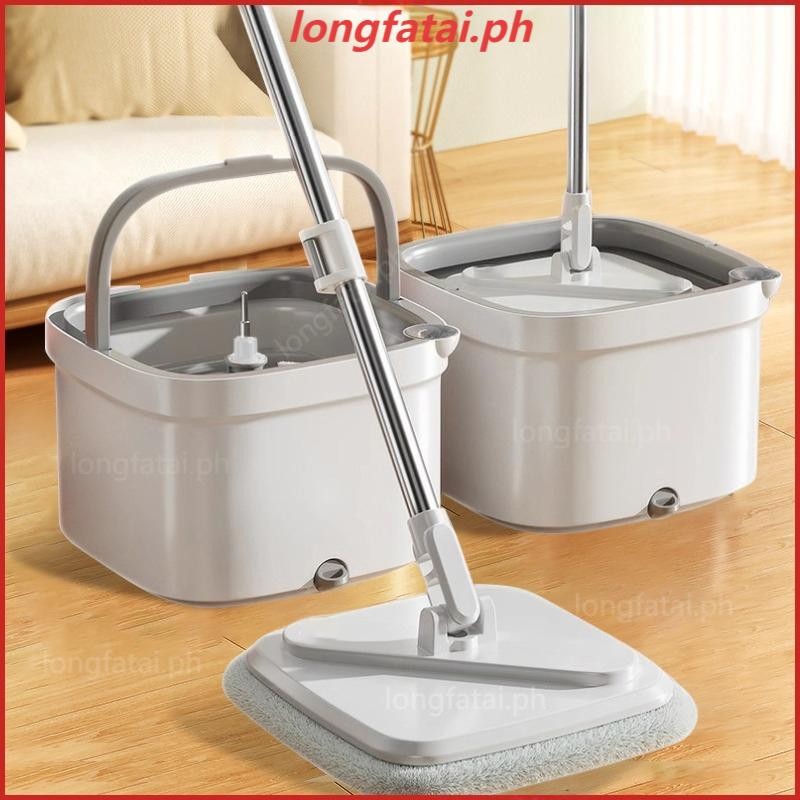 Square Mop with spinner and Bucket Clean Dirty Water Separation Self ...