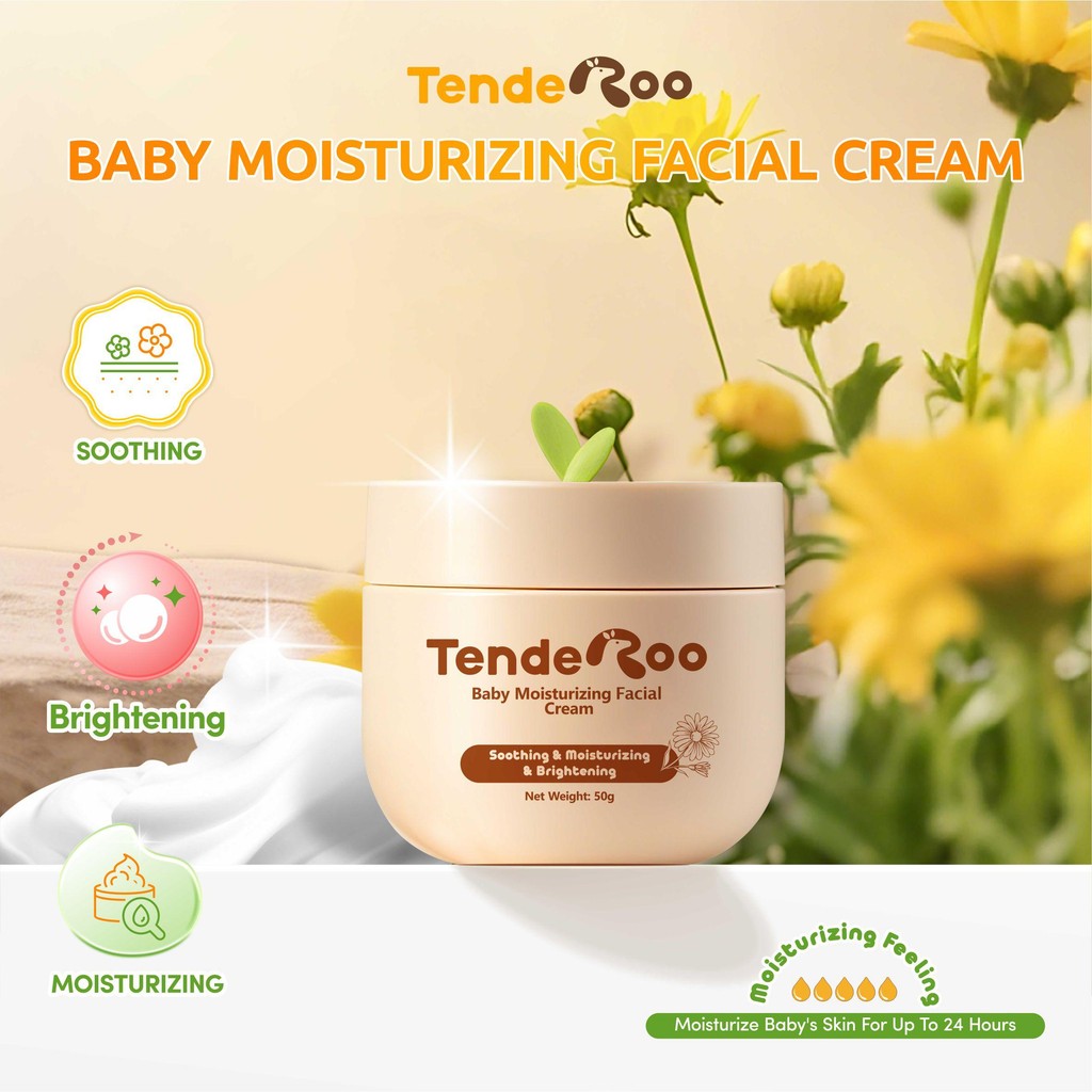 Tenderoo Baby Moisturizing Facial Cream Natural Plant Formula Soothing ...