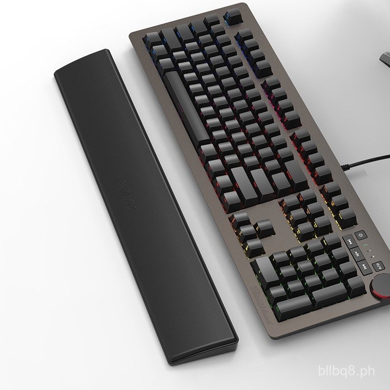 Black Jue104Key Standard Keyboard Support Wrist Rest Cushion PU Leather ...