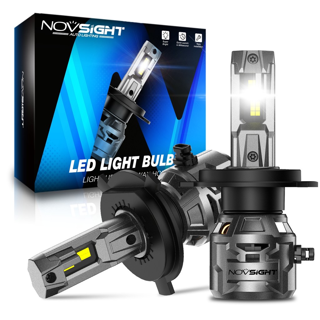 Novsight N81 LED Car Headlight HB3 HB4 H4 H7 H11 LED Headlight Bulb Kit High/Low 6500K 80W ...