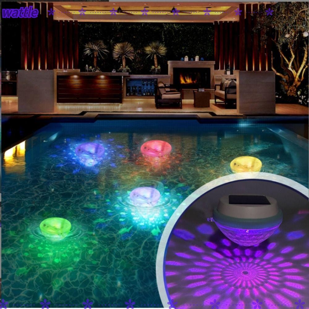 WATTLE Water Floating Lights, Colorful LED Garden Garden Lights, Automatic Waterproof Pool ...