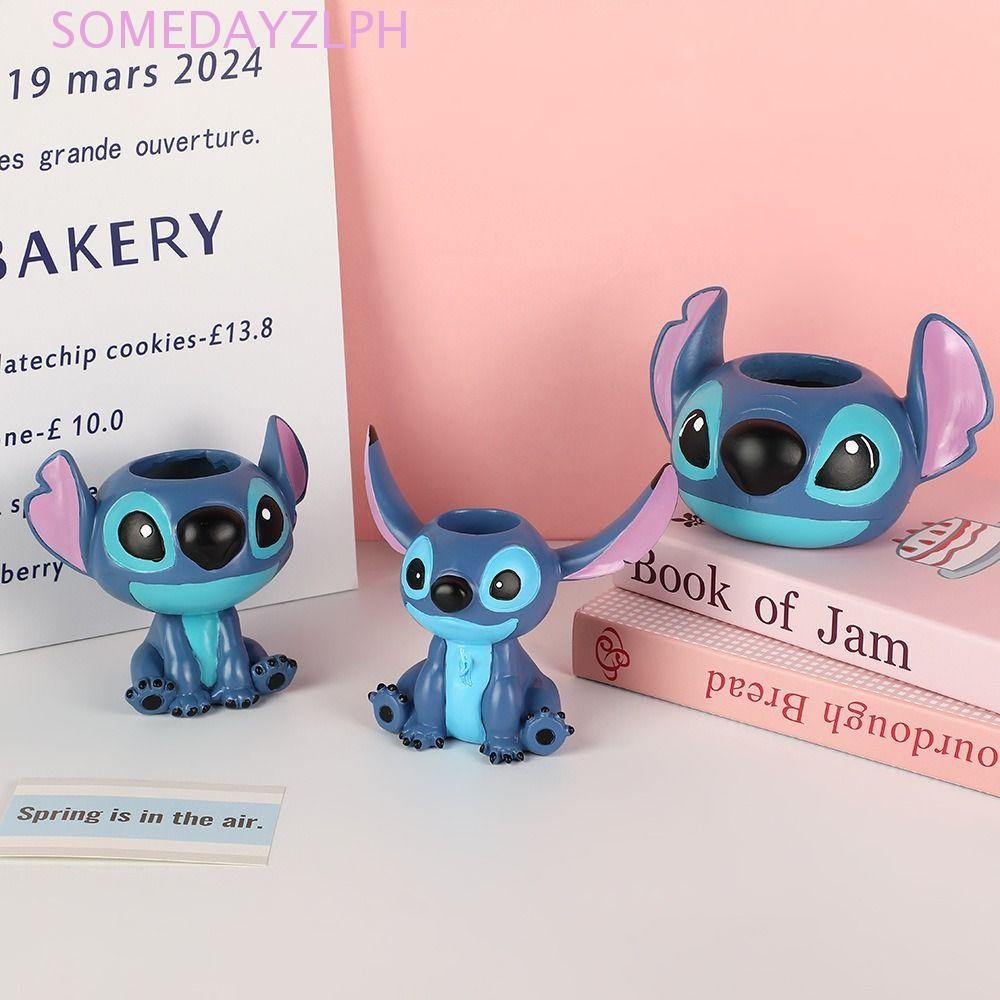 SOMEDAYZL Stitch Pen Organizer, Cartoon Shape Tabletop Decoration ...