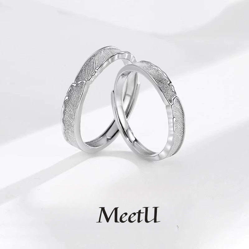 S925Silver Fashion Galaxy Couple Rings Personality Simple Adjustable ...
