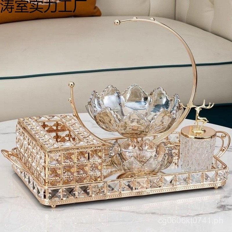 Storage Crystal Coffee Table Dining Table Paper Box Living Room Simple ...
