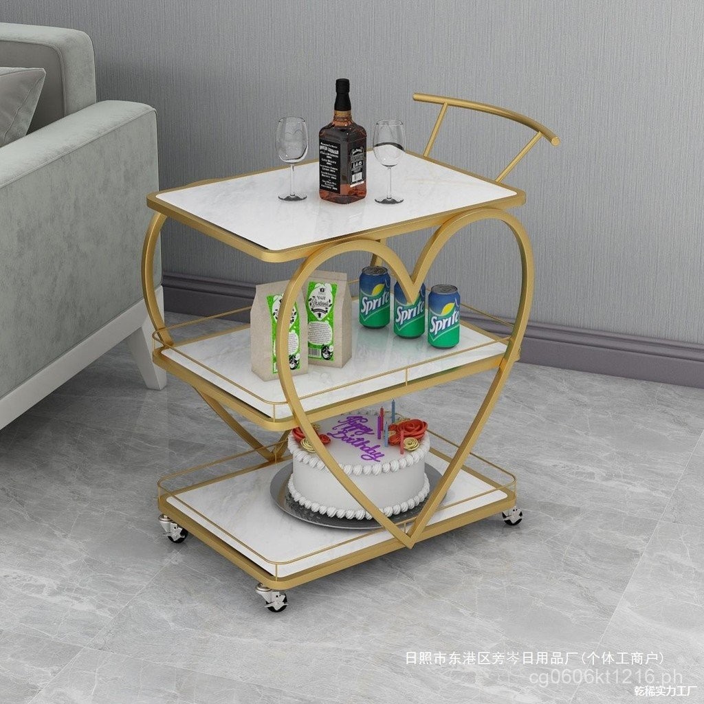 Beverage KTV Food Cart Trolley Beverage Cart Mobile Storage Rack Bar ...