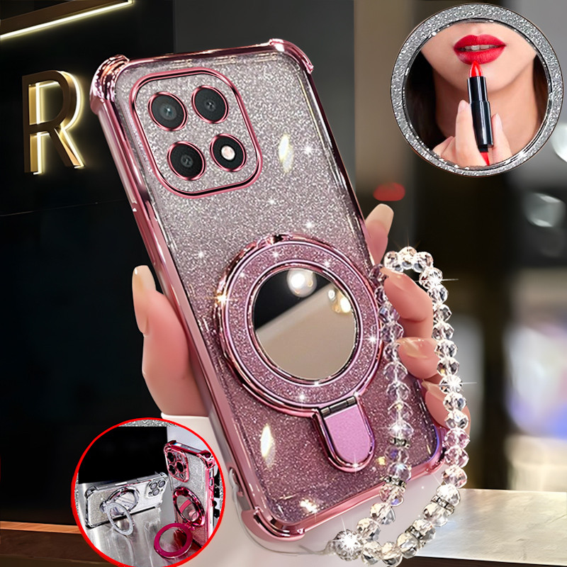 Case for honor X7C 200 smart phone casing electroplating glitter soft ...