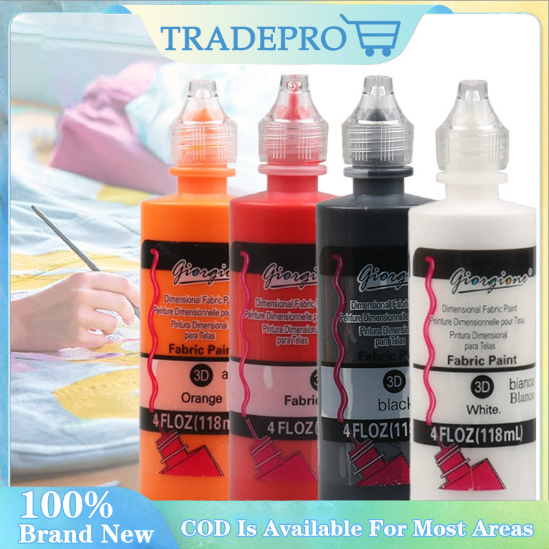3D Fabric Acrylic Paint 3D Stereo Paint DIY Hand-painted Painting ...