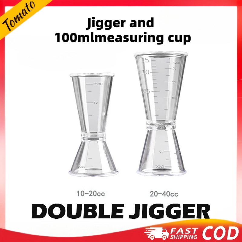 Acrylic Clear Double Jigger Measuring Cup Measuring Cup 20/40CC for ...