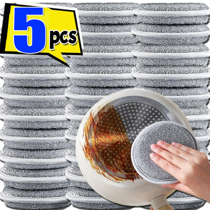 Magic Silver Wire Dishwashing Sponge - Reusable Double Side Sponges ...