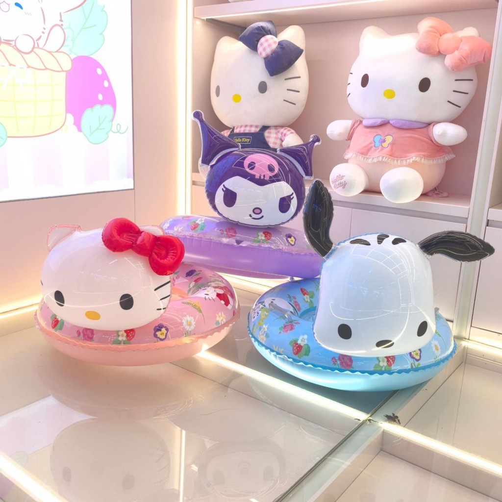 Ocs-[Authorized] Sanrio Kuromi Kids Swimming Ring Cute Inflatable Pool ...