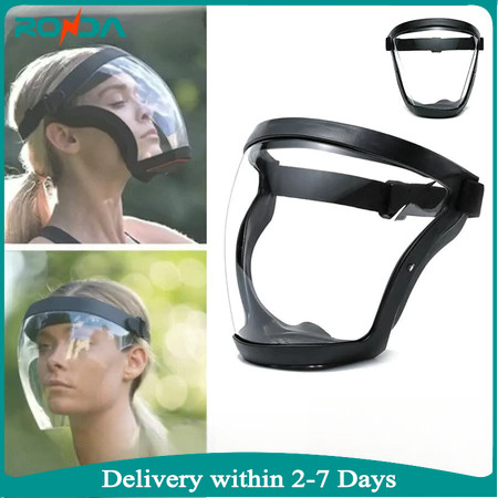 Full Face Mask Transparent Reusable Dustproof Filter Anti Fog Splash ...