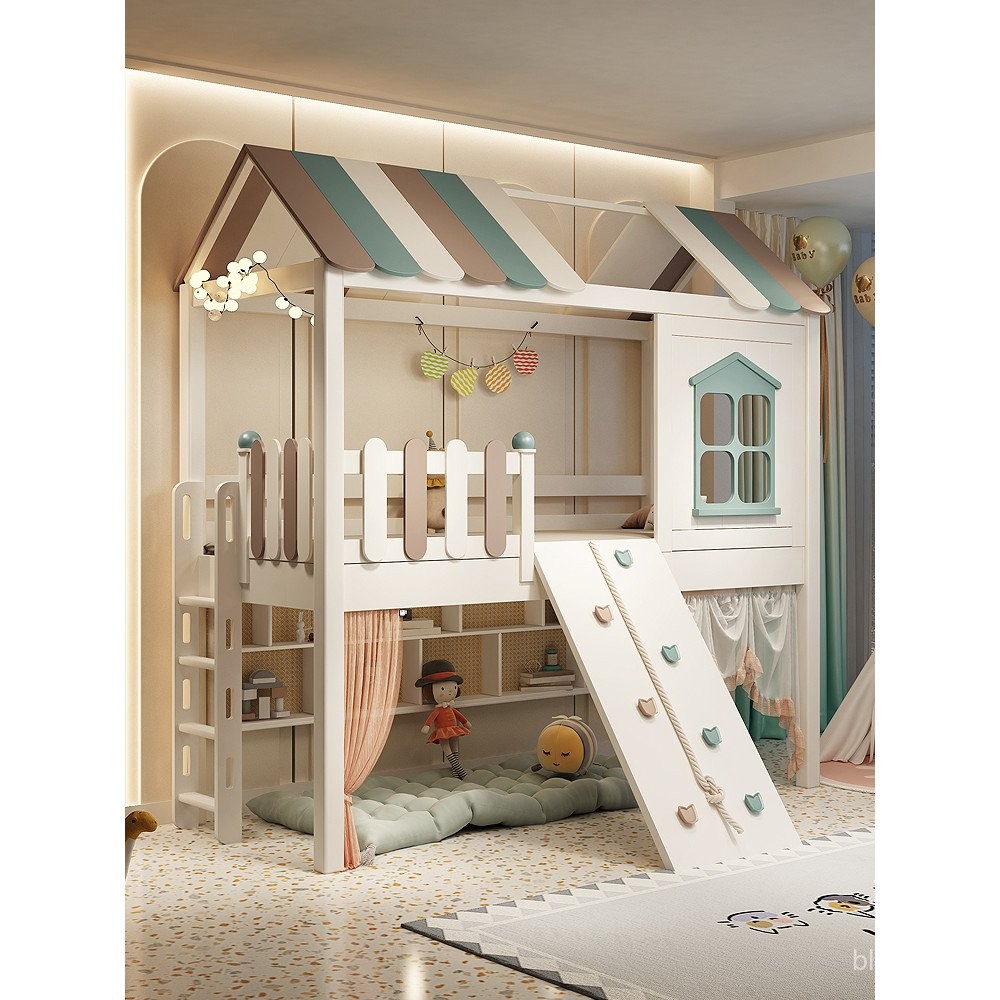 Solid Wood Children's Bed for Boys and Girls, Half-Height Bed for Small ...