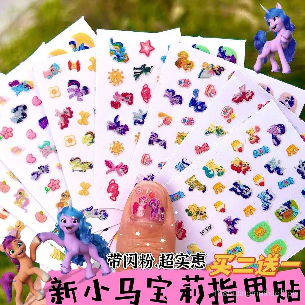 My Little Pony Nail Stickers for Kids Bunny Flower Heart Nail Art ...