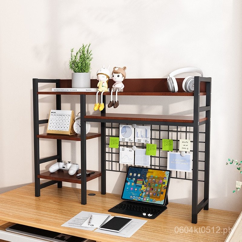 Office Desk Organizer Desktop Computer Desk Bookshelf Grid Storage Rack ...