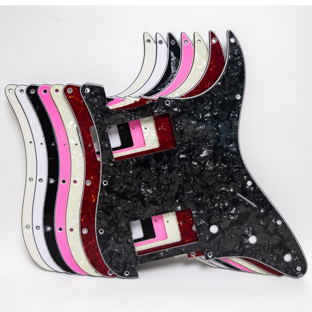 Pro 11 Holes Round Corner HH Strat Pickguard 2 Humbuckers 3 Pots for ...