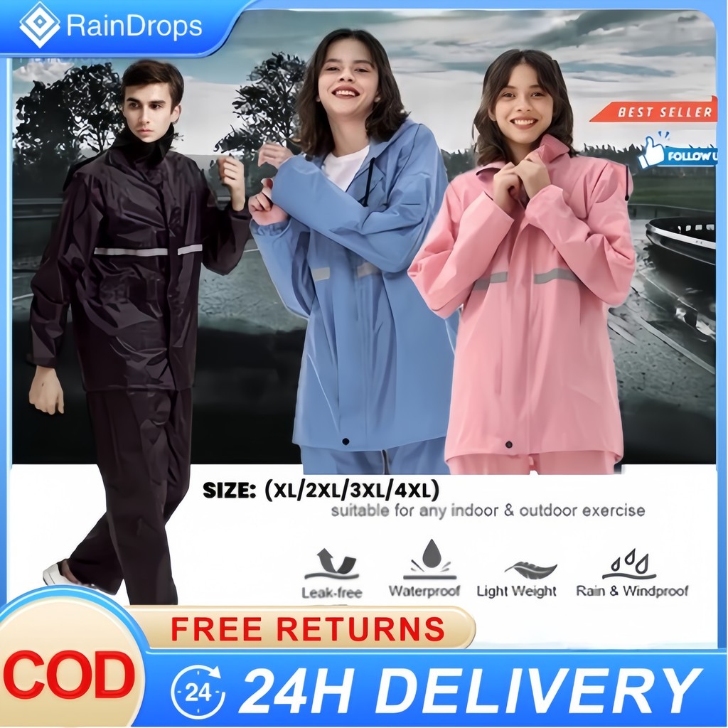 Motorcycle Raincoat Kapote – Waterproof Rain Suit with Reflector for ...