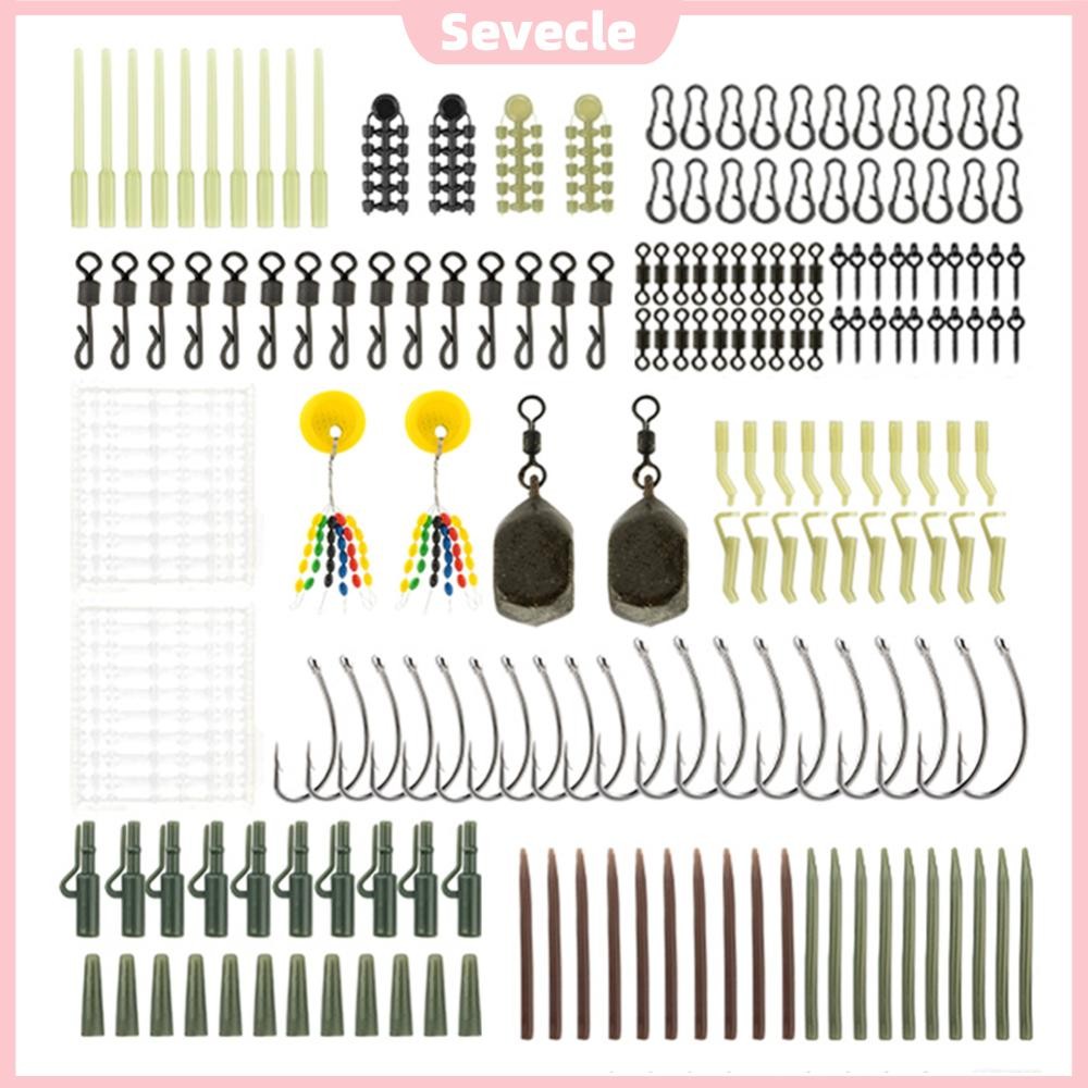 217Pcs Carp Fishing Accessories Set Clips Swivels Tail Sleeves Carp ...
