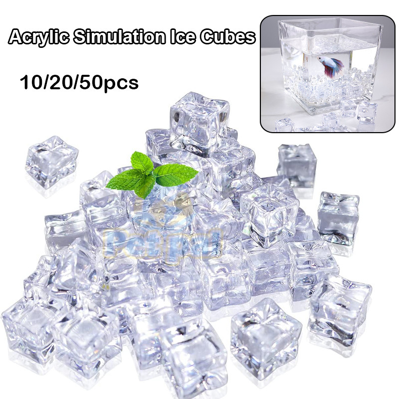 Fake Ice Clear Artifical Ice Cubes Acrylic Ice Cubes for Photography ...