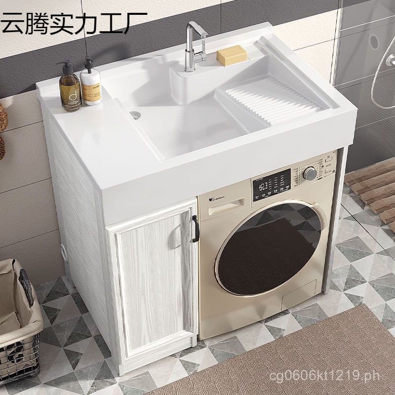 Integrated Laundry Sink Laundry Counter Basin Cabinet Washing Machine ...