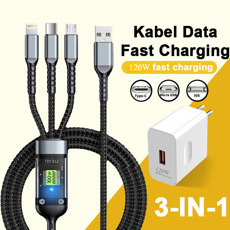 Braided Black Data Cable 120W charging Head 240W Super Fast Charging ...