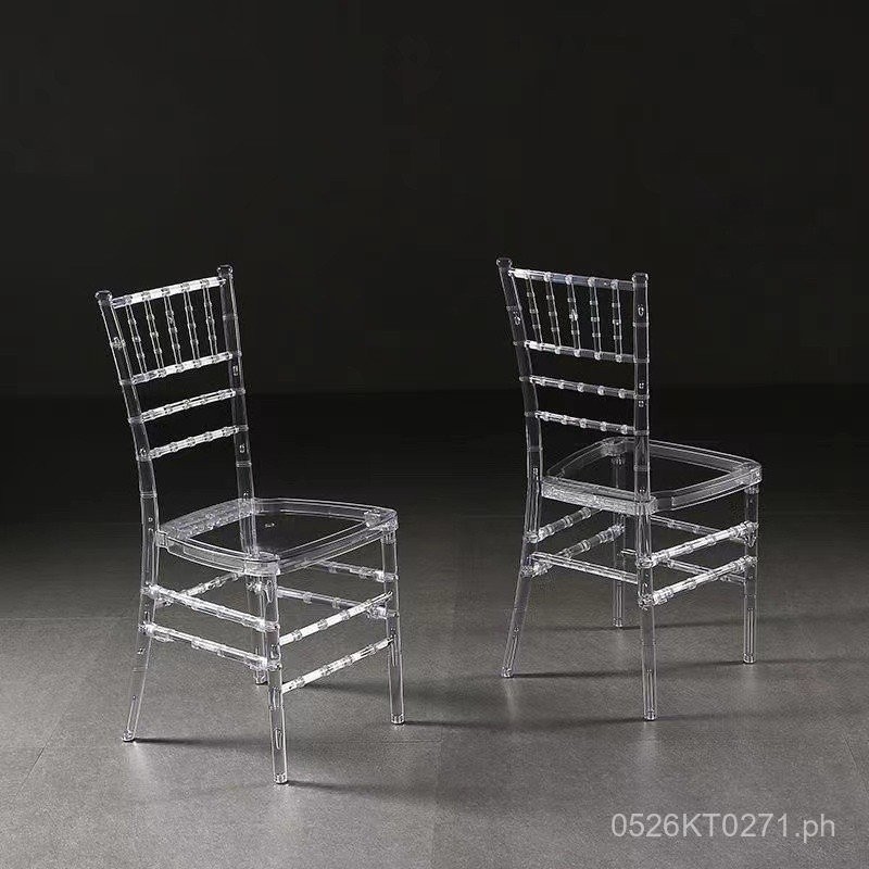 Outdoor Chair Plastic Chair Wedding Hotel Garden Crystal Bamboo Simple ...